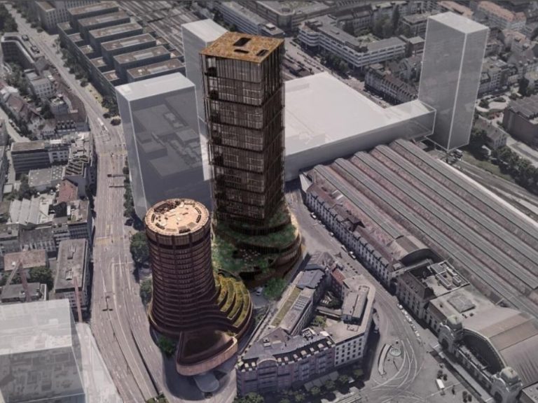 Neben dem BIZ-Turm soll das dritthöchste Hochhaus der Stadt entstehen ...
